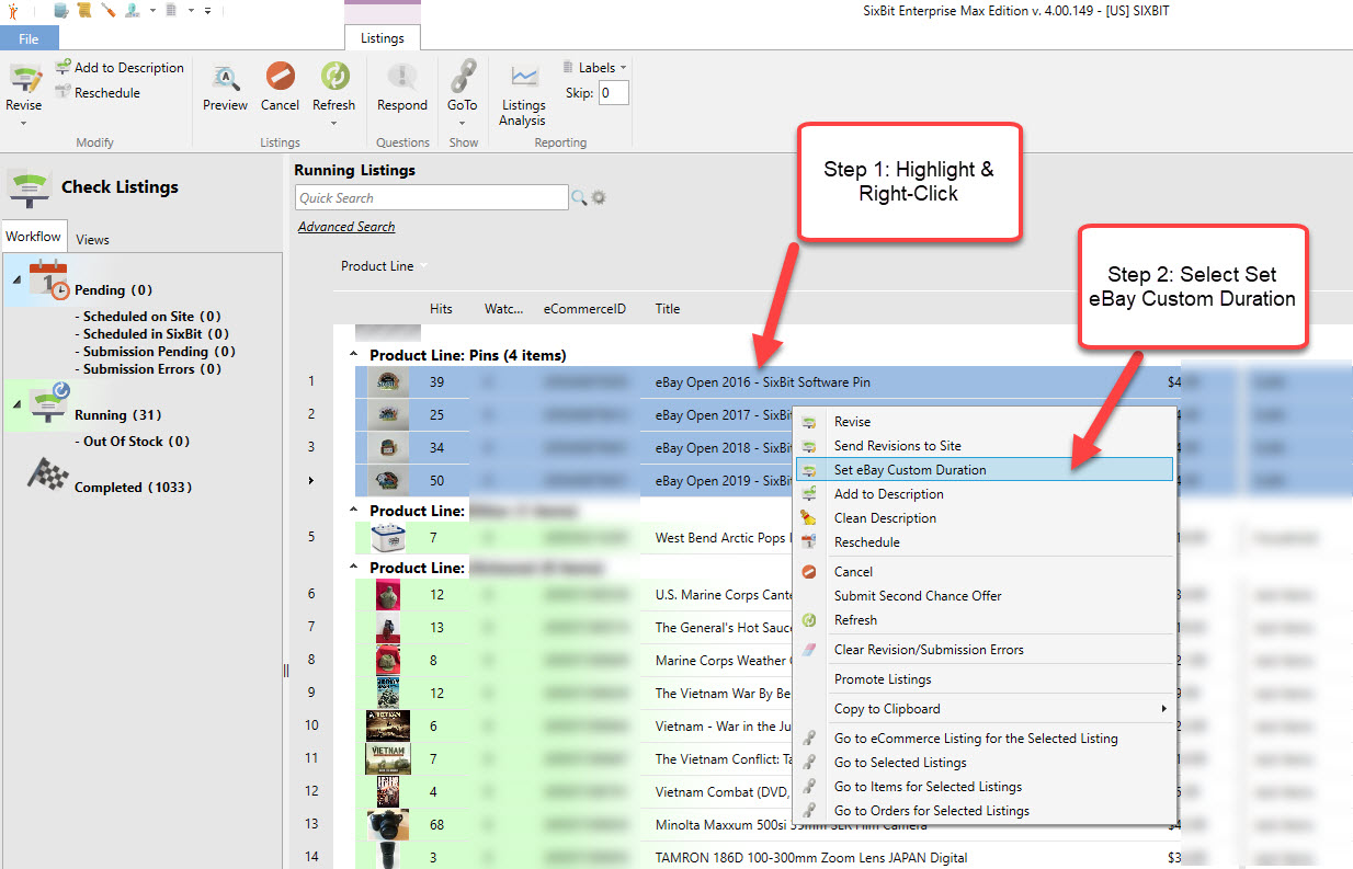Custom Durations - Knowledgebase - SixBit Software